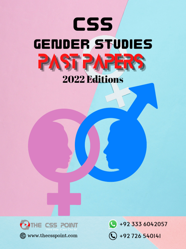 Gender Studies CSS Exam Papers 2023 | PDF | Gender Studies | Feminism
