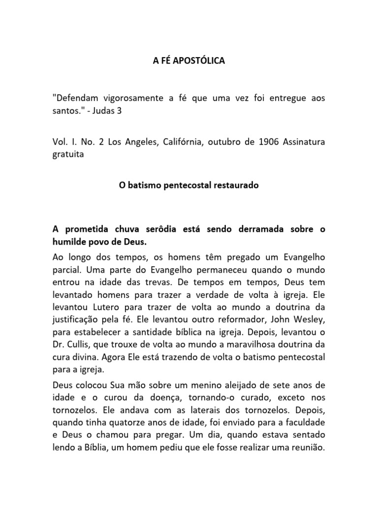 Azusa 2 Paper - 2 - Port | PDF | Pentecostalismo | Jesus