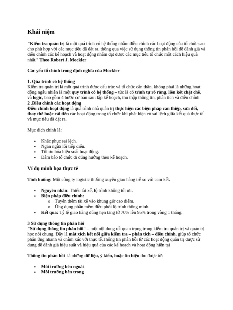 Khái niệm QTH 2 | PDF