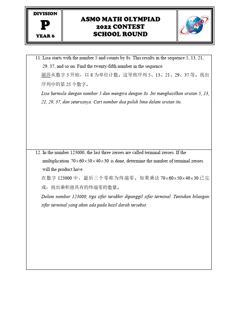 Grade 6 Asmo (1) - 5 | PDF