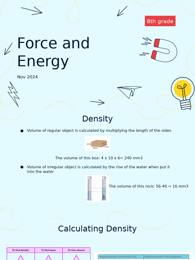 Understanding Force, Energy, and Density | PDF