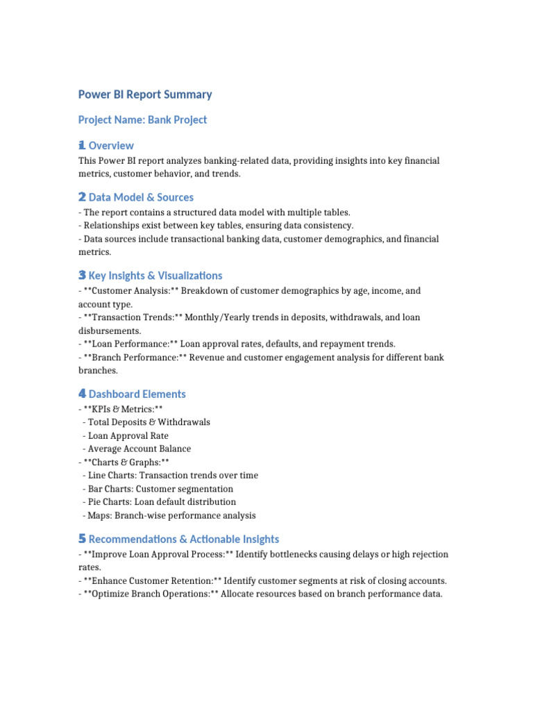 PowerBI Report - Project | PDF