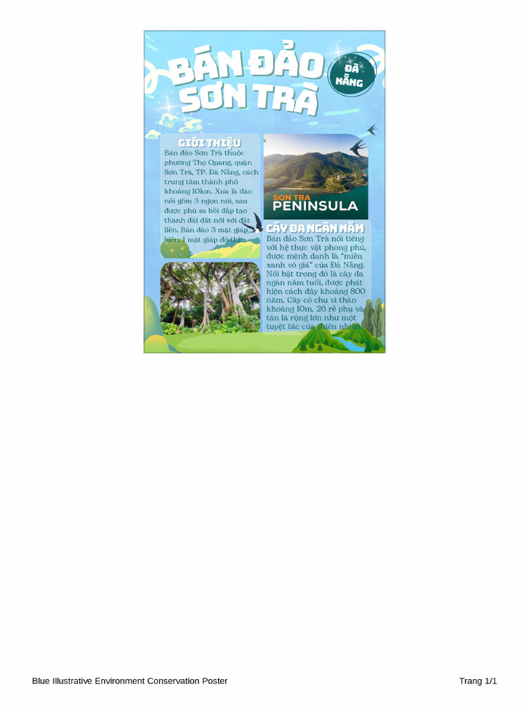 Blue Illustrative Environment Conservation Poster | PDF