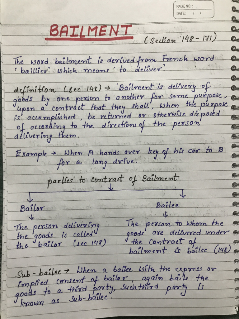Bailment Part-14 | PDF