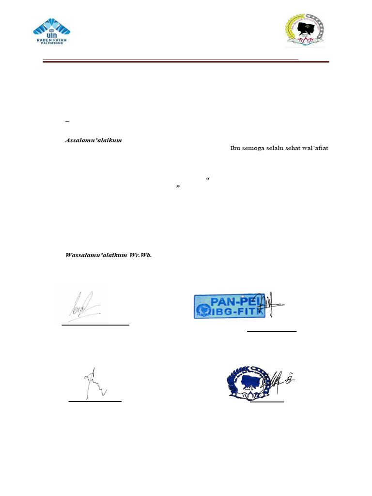 Surat Peminjaman Auditiorium Rafa Tower | PDF