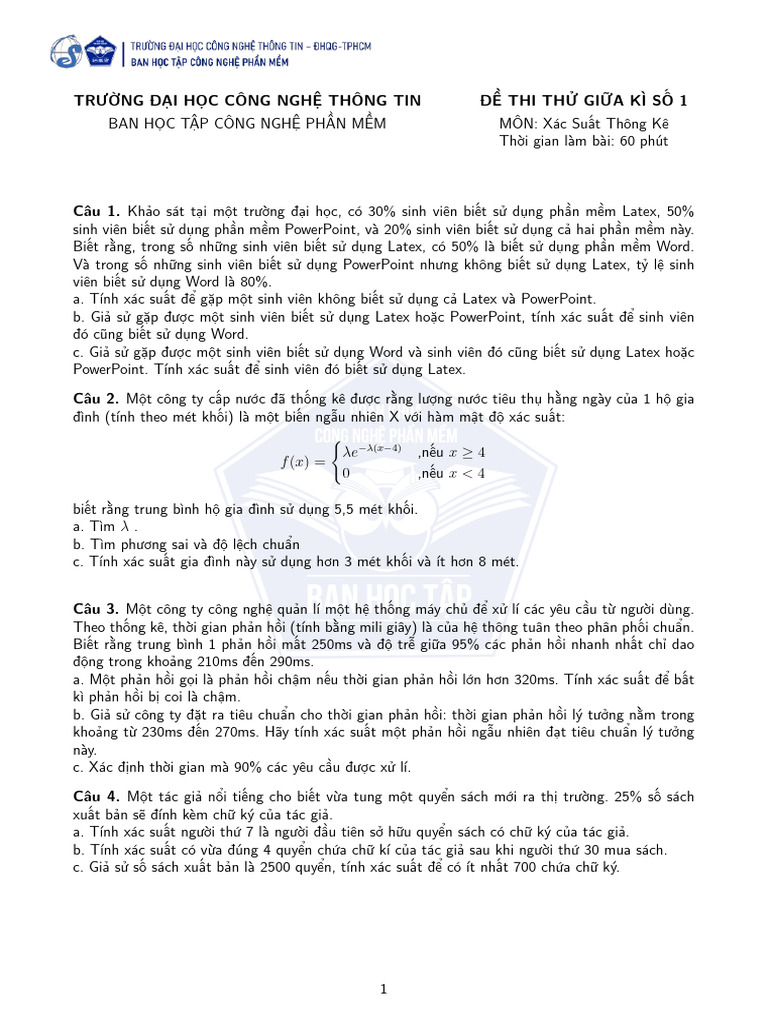 BHTCNPM_Dethithuso1_XSTK_GK_2024_2025 | PDF