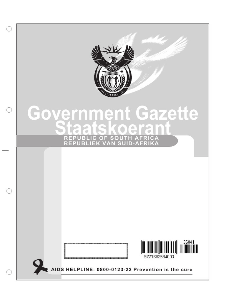 Government Gazette 36041 | PDF | Educational Assessment | Curriculum