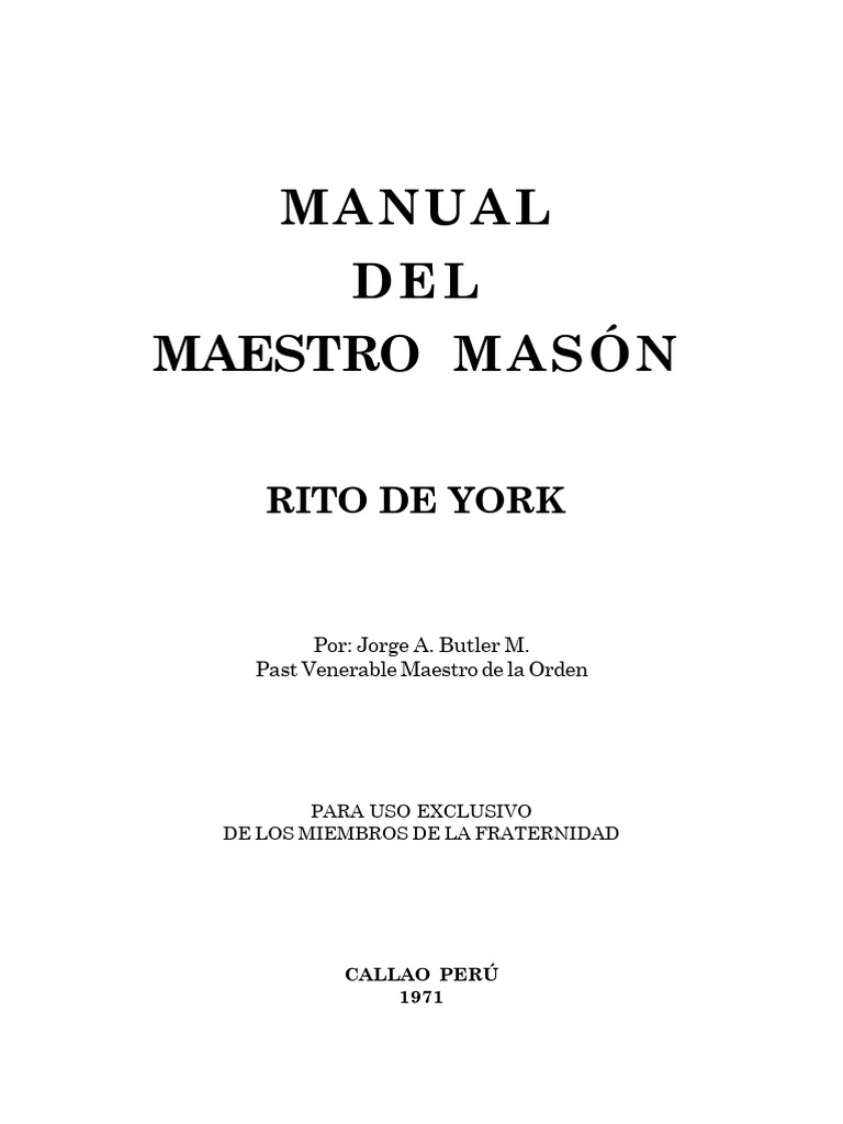 El Libro Del Maestro Masón by Marco Montañez (Z-lib.org) | PDF ...