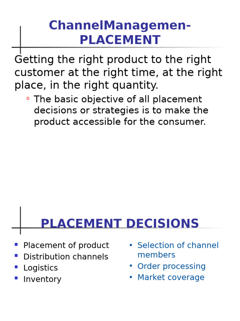 Effective Channel Management Strategies | PDF | Logistics | Warehouse