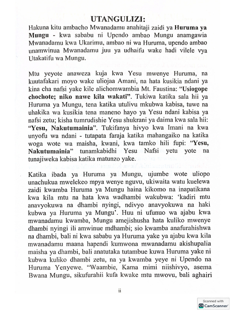 Novena ya Huruma ya Mungu | PDF