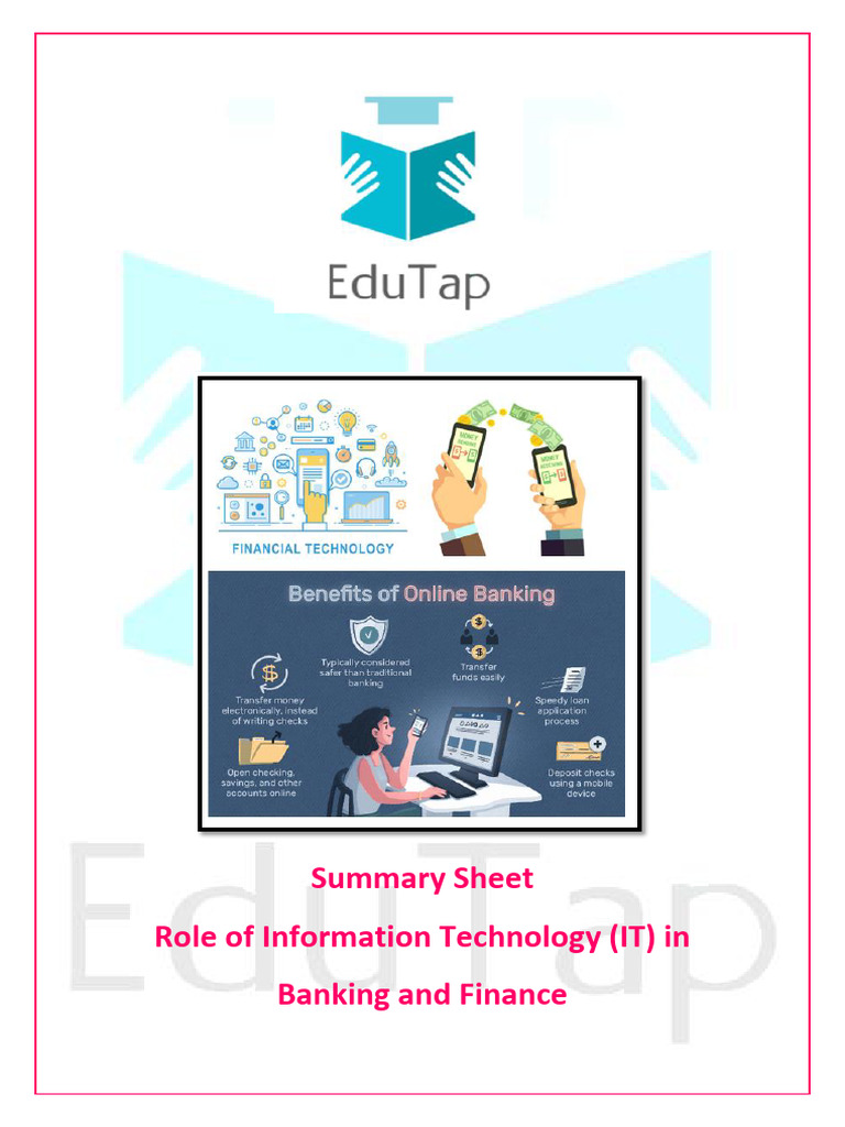 14 Role of IT in Banking and Finance | PDF | Cryptocurrency | Banks