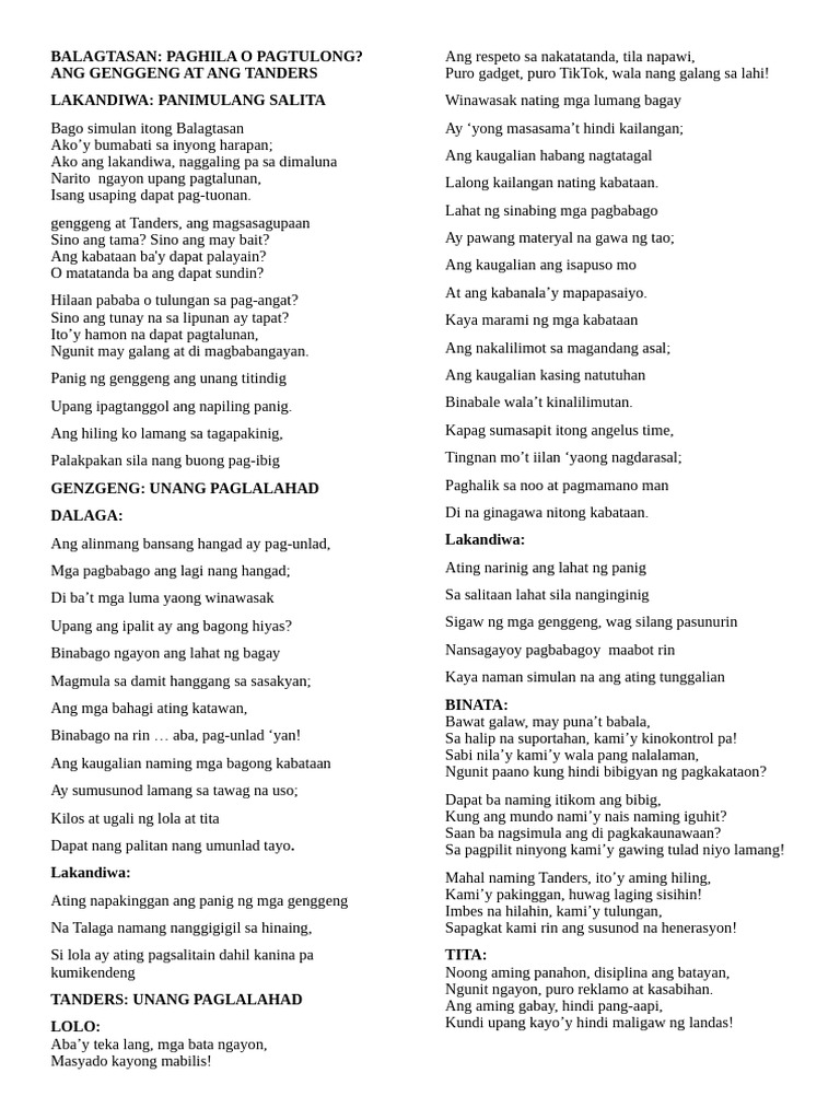BALAGTASAN | PDF