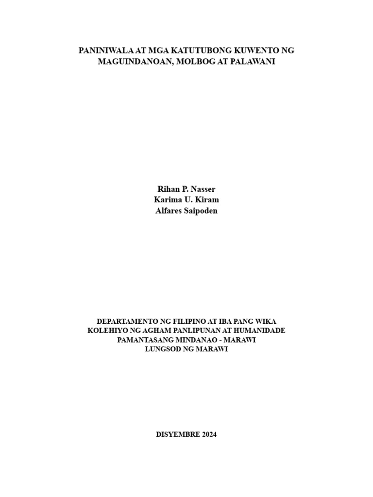 Fil167 - Magui, Molbog at Palawani | PDF