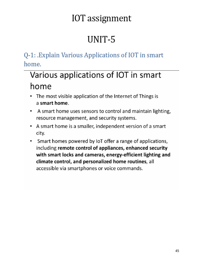 IOT Assignment For Unit - 5 | PDF