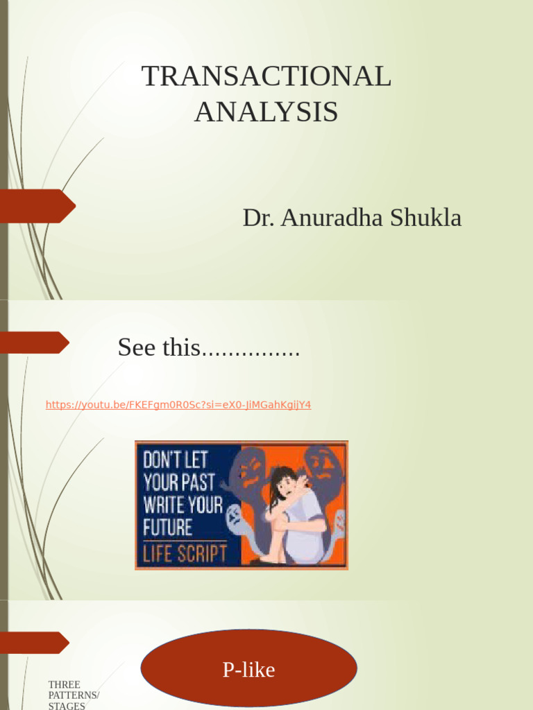 4A. Transactional Analysis - PPT | PDF | Psychological Theories | Cognition