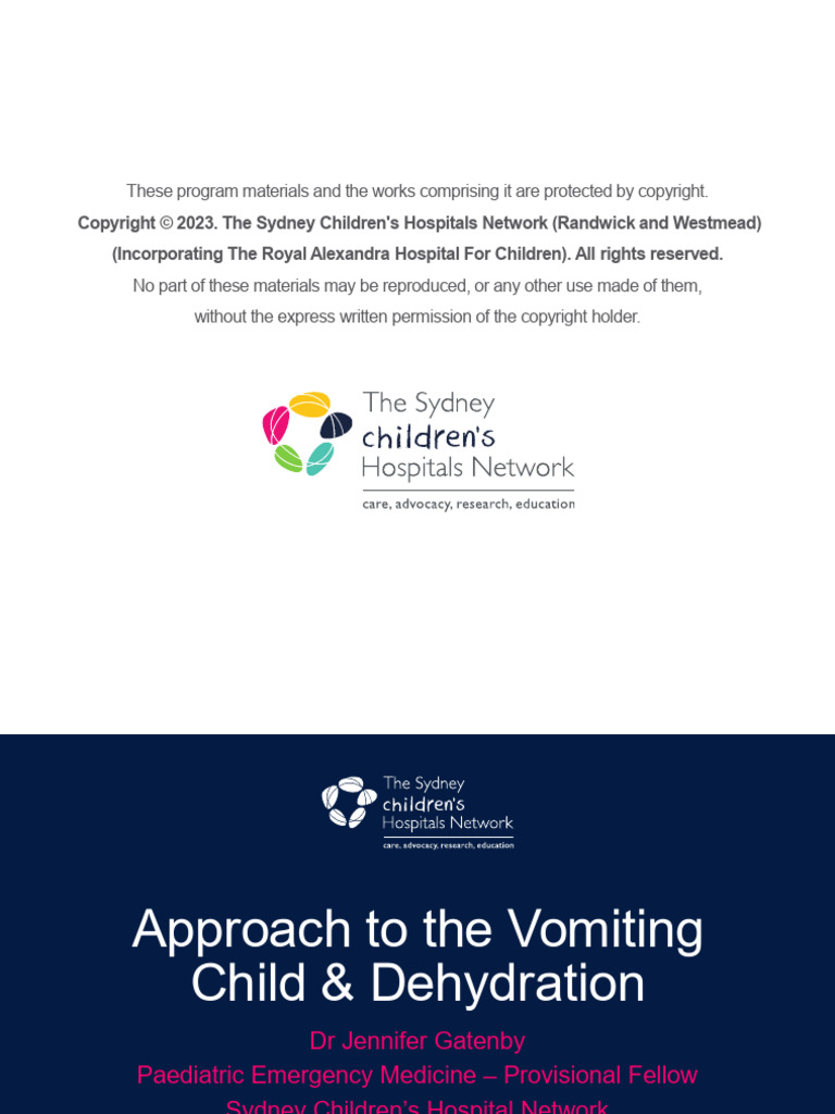 44 Paediatric Emergencies - Vomiting Child and Dehydration | PDF ...