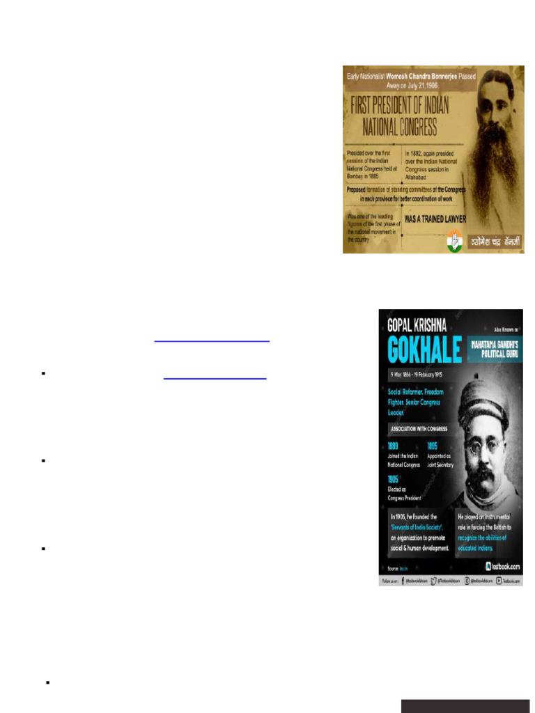 Key Indian Congress Sessions 1885-1947 | PDF | Indian National Congress ...