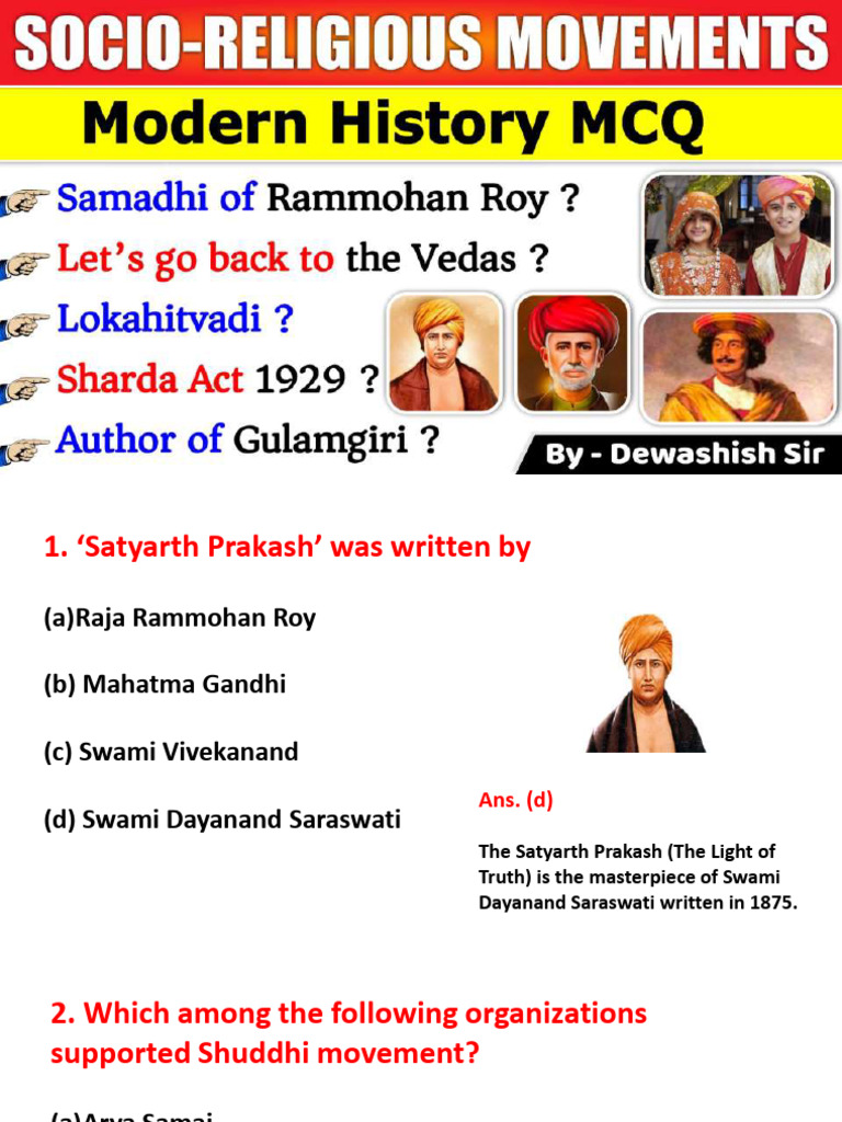Socio-Religious Reform Movements in India | PDF | Indian Religions