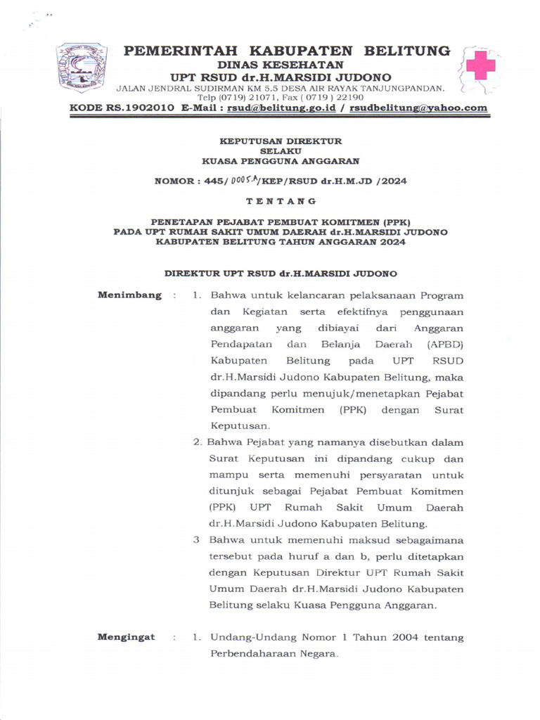 SK PPK APBD New | PDF