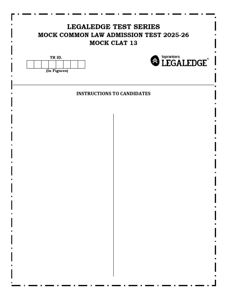 Le Mock - 13 (QP) - Clat 2026 | PDF | Bowling (Cricket) | Donald Trump