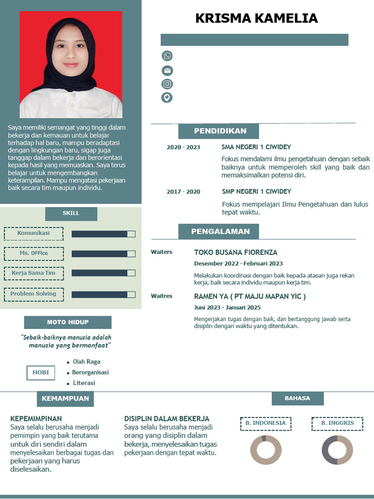 CV - Krisma Kamelia | PDF