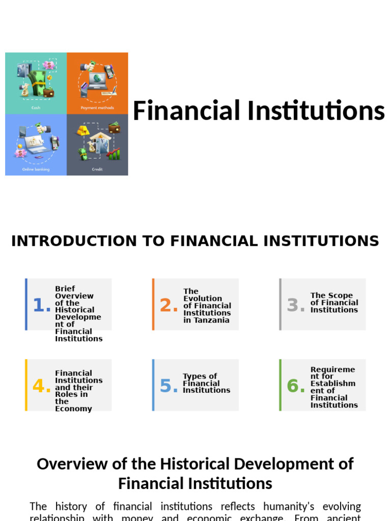 Evolution of Financial Institutions in Tanzania | PDF | Insurance | Banks