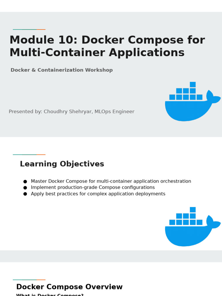 Module 10 Docker Compose For Multi Container Applications Pdf