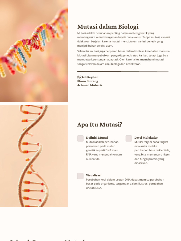 Mutasi Dalam Biologi PDF | PDF