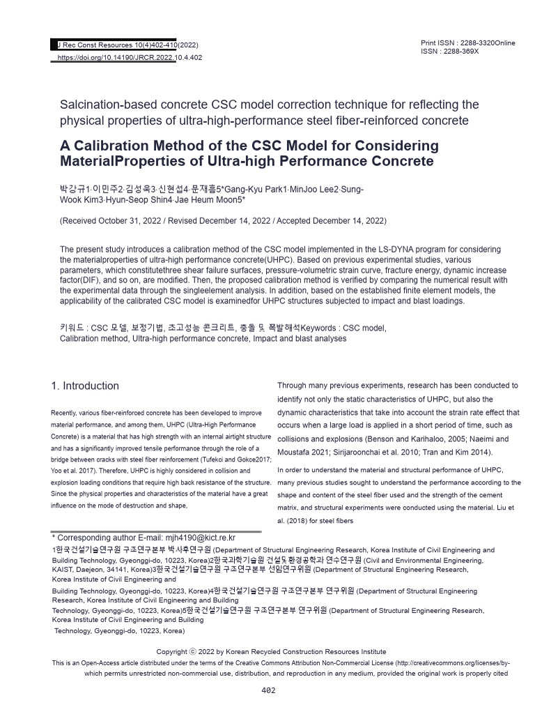 English - A Calibration Method of The CSC Model For Considering ...