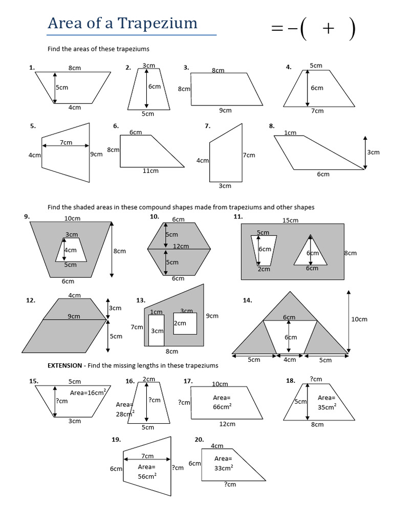 Area of A Trapezium | PDF