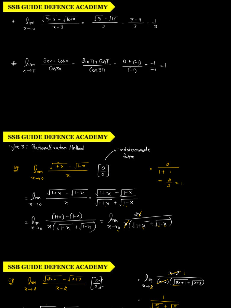 Class Notes Limits Day 2 Limits Day 2 PDF SAMARITAN&RANJIT | PDF