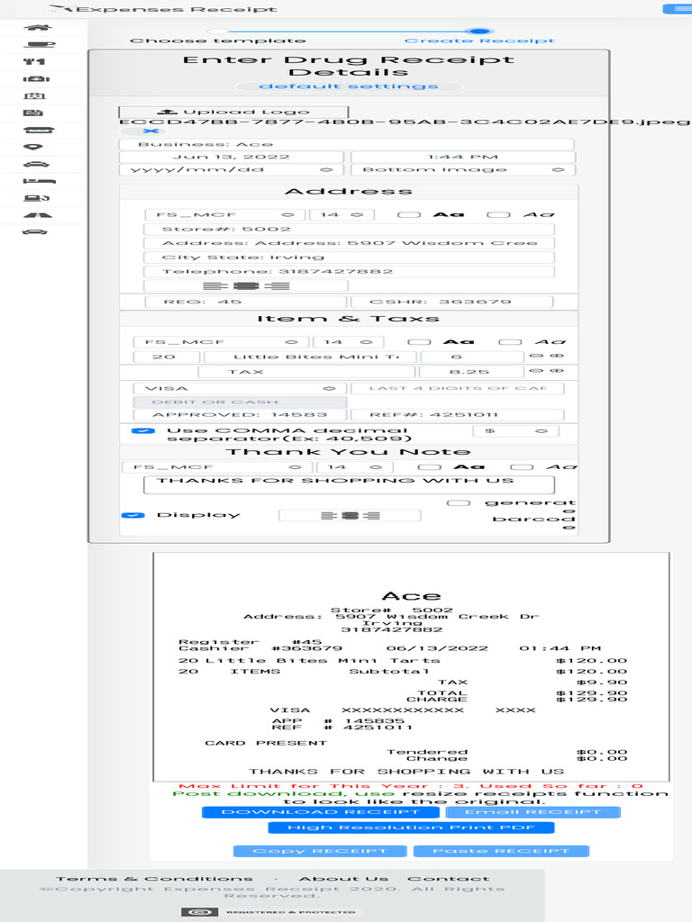 Pharmacy Receipt Generator Tool | PDF | Payments | Banking Technology