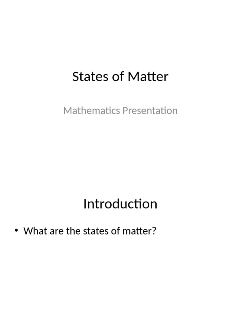 Overview of States of Matter | PDF