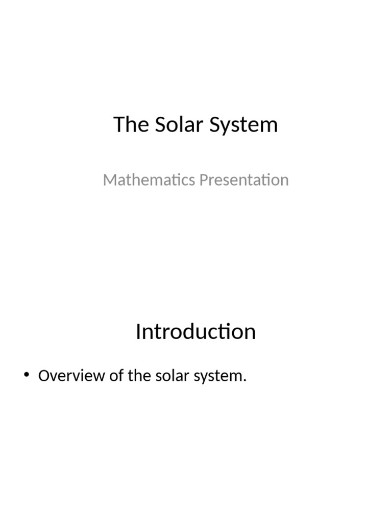Science The Solar System | PDF