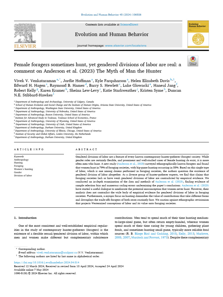 Gendered Labor in Foraging Societies | PDF | Hunter Gatherer | Ethnography