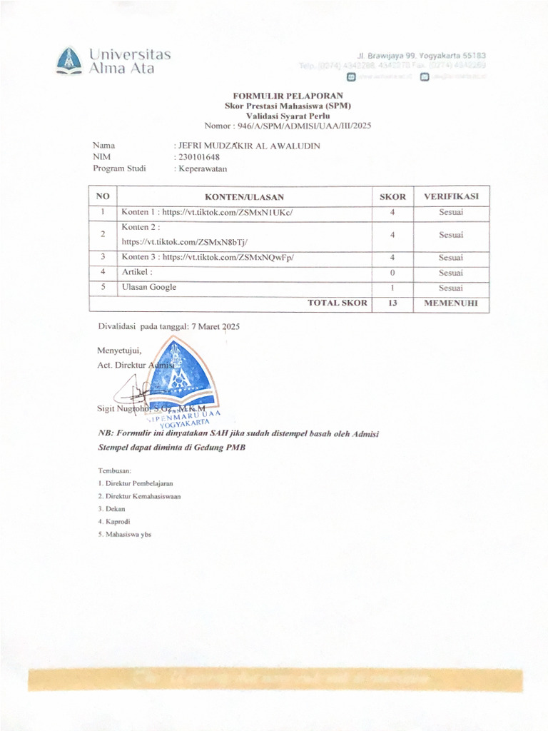 SPM Jefri Mudzakir A | PDF