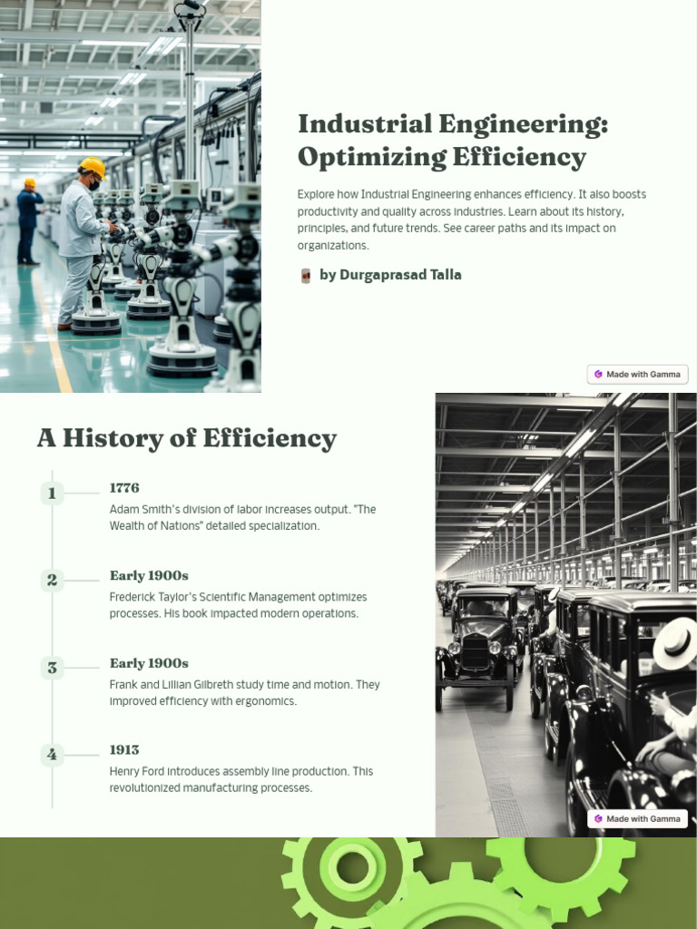Industrial Engineering Optimizing Efficiency | PDF | Industrial Engineering | Business