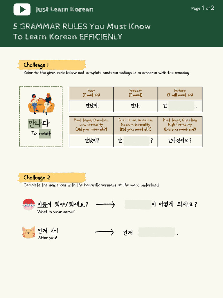 Free Pdf 5 Grammar Rules You Must Know Pdf