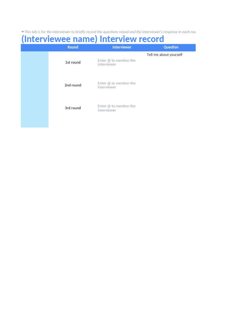 Interview Record | PDF