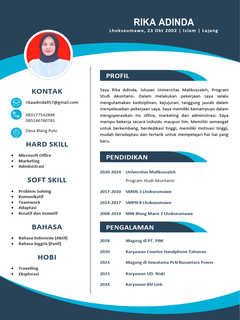 CV Rika Adinda | PDF