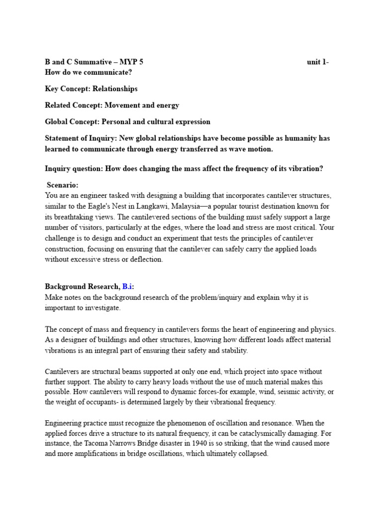 Physics Criteria B C Waves Summative - Adhiraj N | PDF | Validity (Statistics) | Resonance