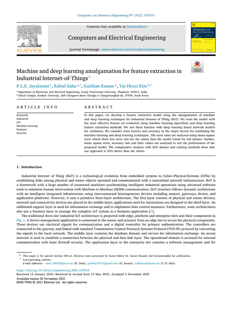 IIoT Feature Extraction with ML & DL | PDF | Machine Learning | Deep ...