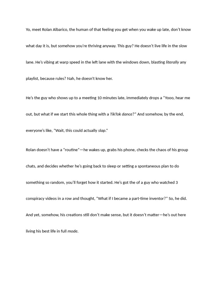 Rolan Niño D Albarico CR CCCED | PDF