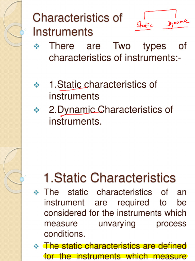 Characteristics of Instruments | PDF