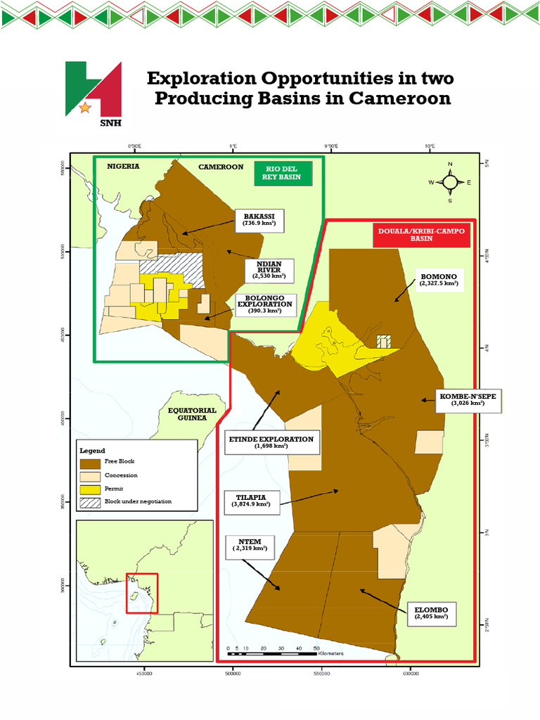 Cameroon Exploration Opportunities PDF | PDF | Sedimentary Basin ...
