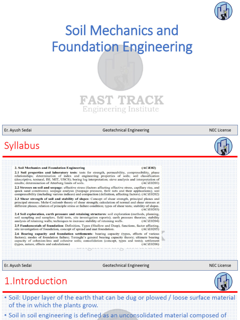 2.1 Soil Mechanics and Foundation Engineering | PDF | Soil | Soil Mechanics