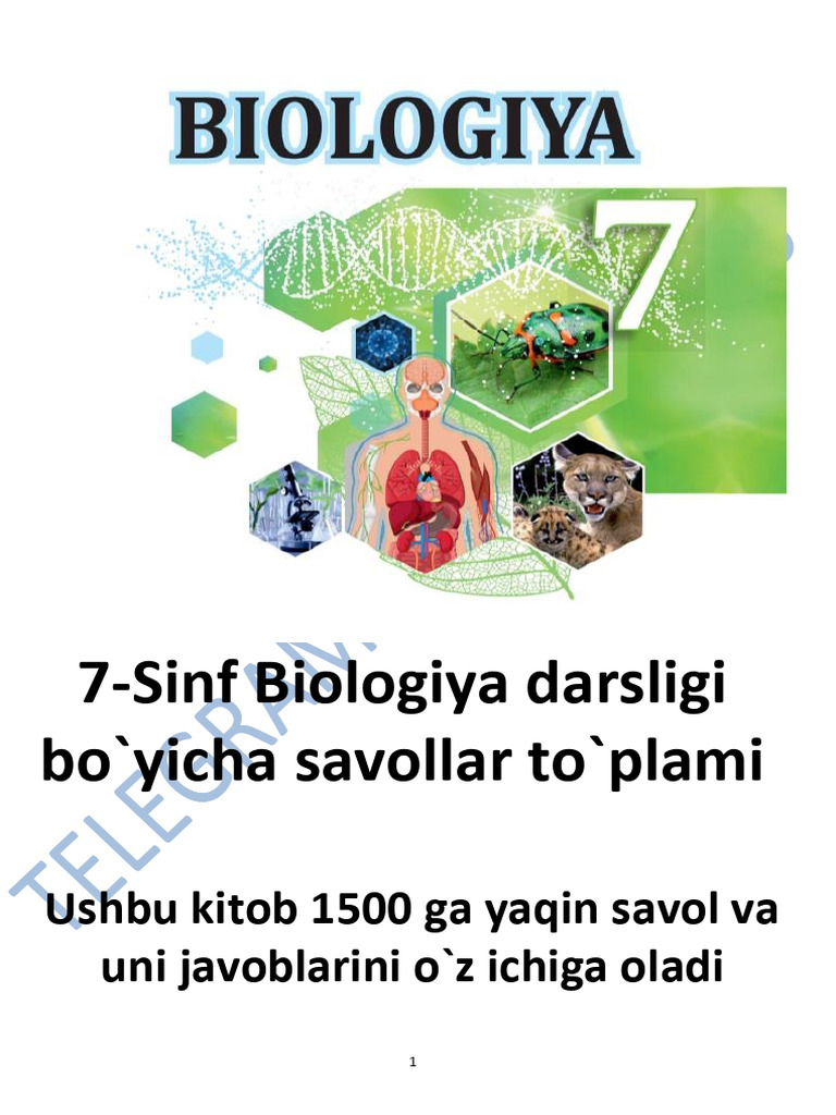 Копия Yangi 7-Sinf Savollar Kitobi Full | PDF