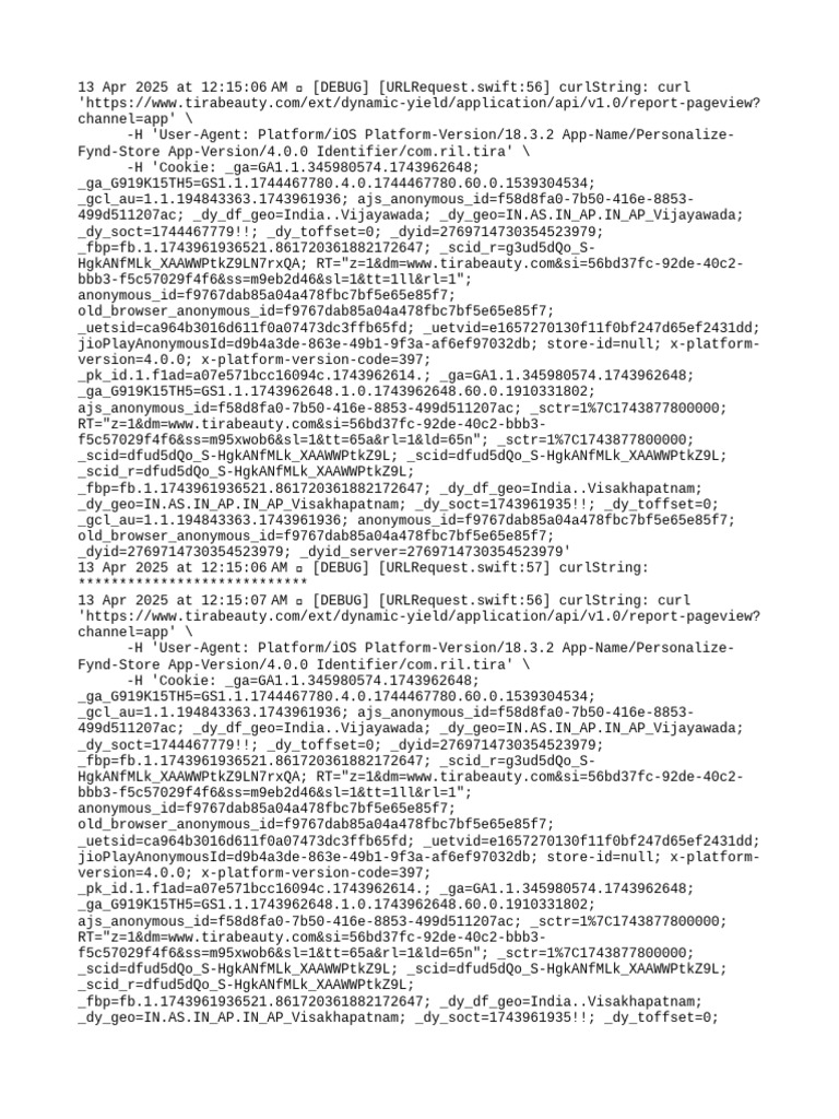 Tira Beauty App Pageview Report | PDF | Ios | Apple Inc. Software
