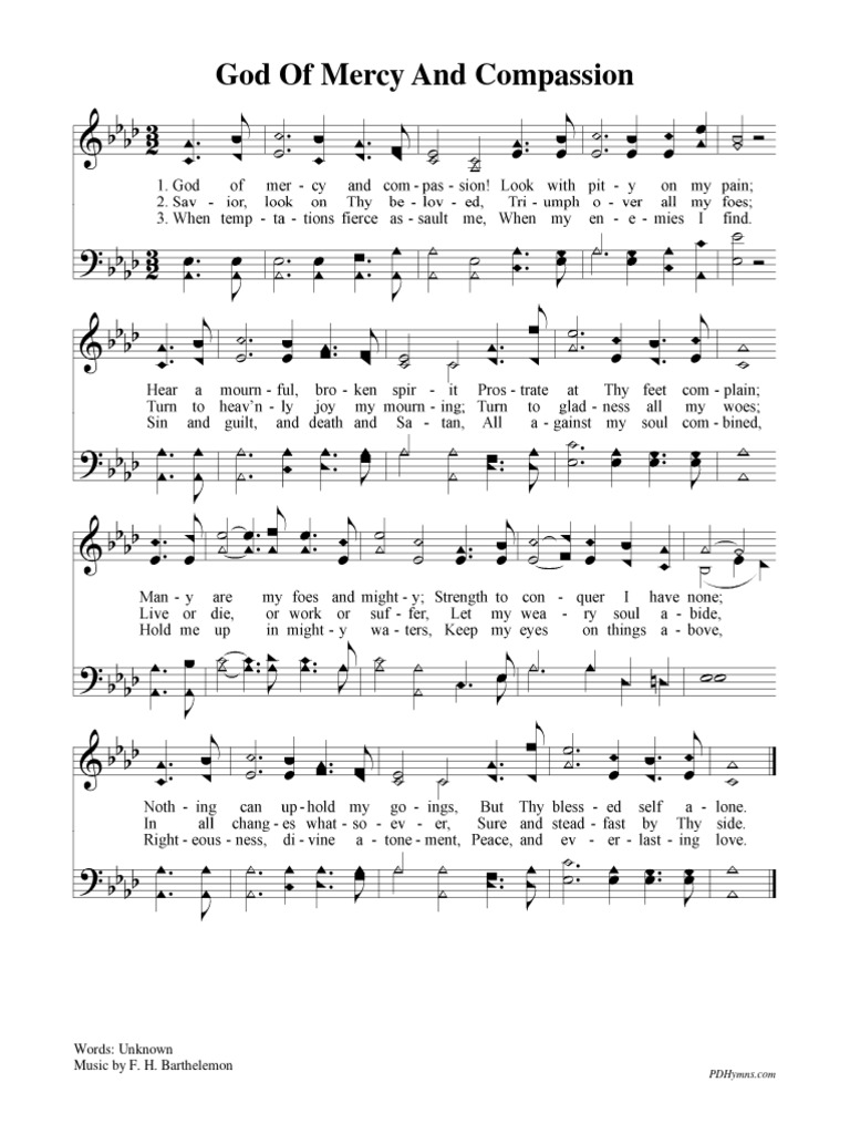 God of Mercy and Compassion Hymn | PDF