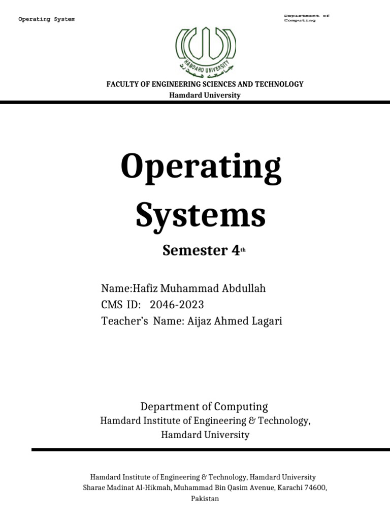 Operating system Lab Manual (1 to 4) | PDF | Software Engineering ...